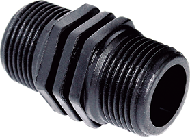 PP dubbele nippel buitendraad - 1 1/4'' Teruplast