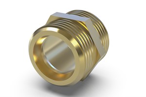 Messing Dubbele nippel buitendraad - 3/4 Teruplast