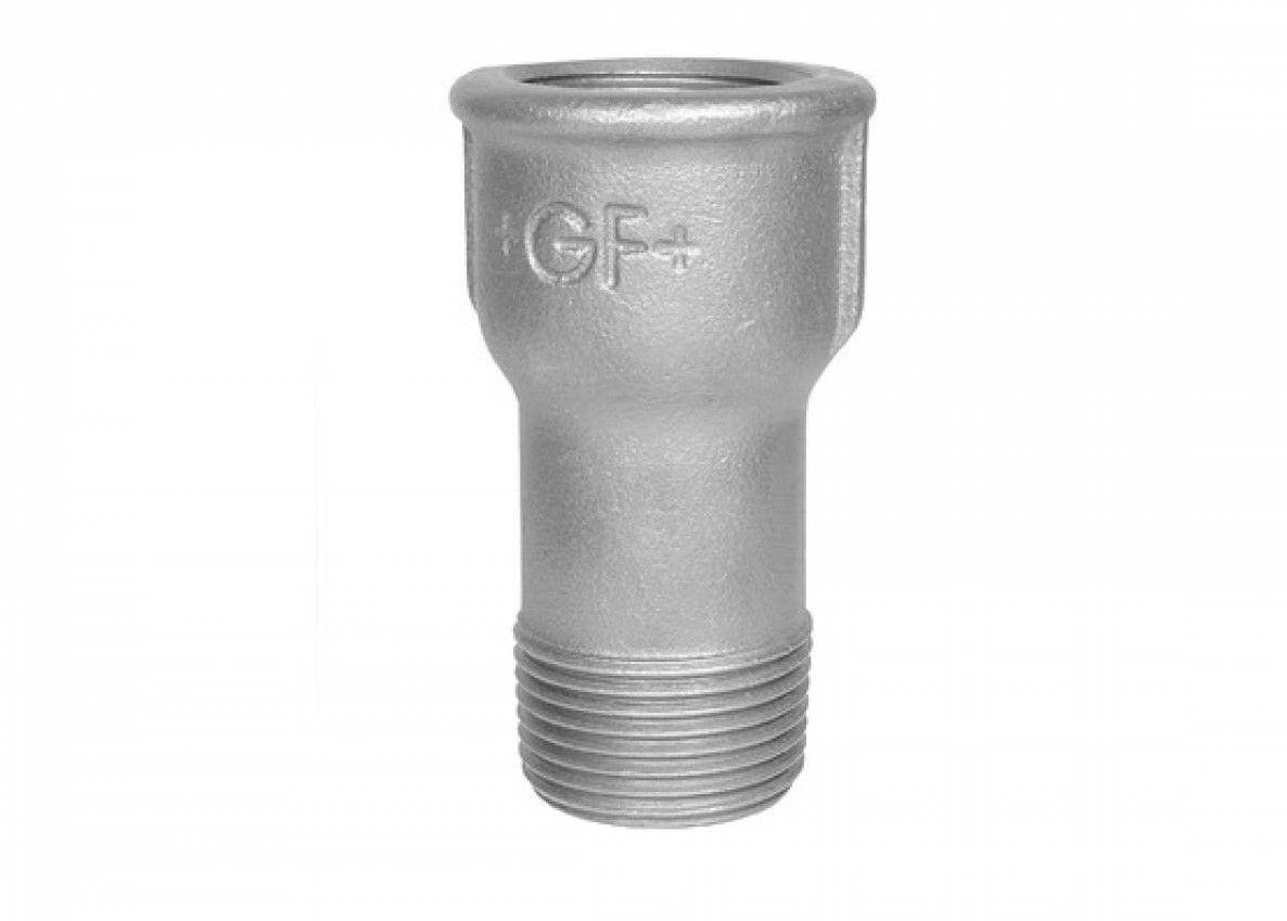 GF soknippel verlengd type 526 binnendraad x buitendraad - 1/2" Teruplast