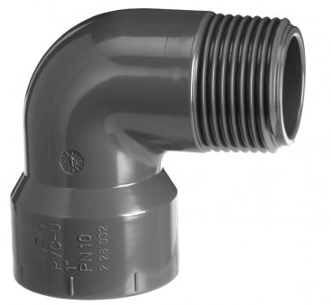 VDL Knie 90° binnendraad x buitendraad - 10 bar - 1/2" Teruplast