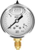 Manometer 7211 40 MM 0-25 Bar Onderaansluiting Teruplast