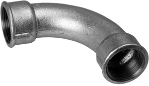 Bocht 90º binnendraad type 2 gegalvaniseerd - 1/2'' Teruplast