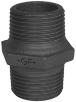 GF dubbele nippel type 280 zwart buitendraad - 1/8'' Teruplast