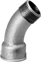 Bocht 45º binnendraad x buitendraad type 40 gegalvaniseerd - 1/4'' Teruplast