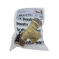Bonfix T-stuk messing - knel x binnendraad x knel - 15 mm x 1/2 x 15 mm'' Teruplast
