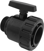 PVC kogelkraan buiten x binnendraad 3 x 3'' Teruplast