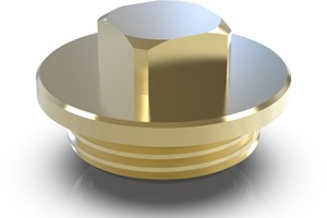 Messing Stop / plug buitendraad - 3/8 Teruplast