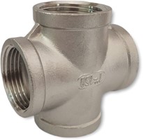 RVS Kruisstuk binnendraad - 1/2'' Teruplast